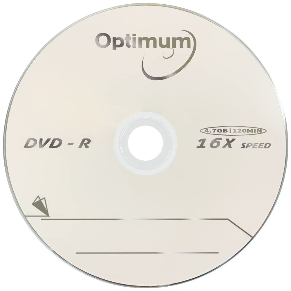 GetUSCart- OPTIMUM DVD-R 4.7GB 16x Branded Logo Recordable Media Disc ...