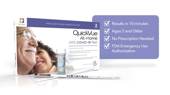 GetUSCart- QuickVue At-Home OTC COVID-19 Test, 3 Packs, 6 Tests Total ...