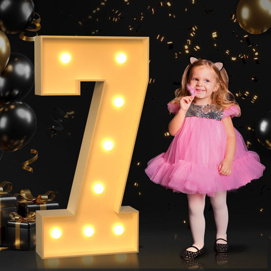 GetUSCart- imprsv 3FT Marquee Light Up Numbers, Marquee Numbers for ...