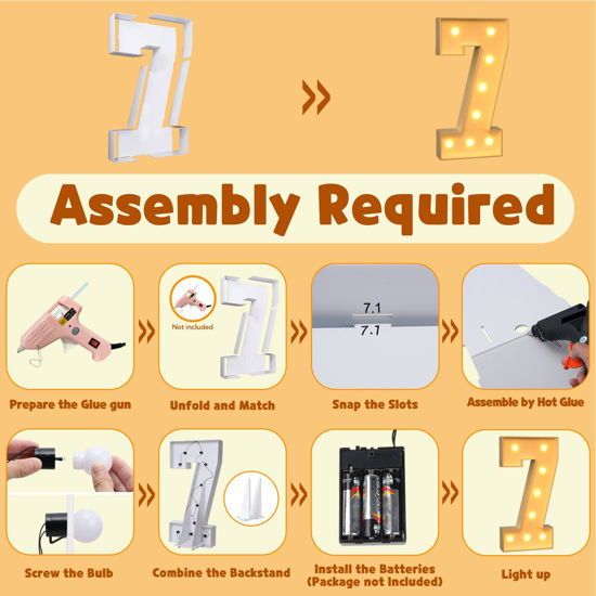 GetUSCart- imprsv 3FT Marquee Light Up Numbers, Marquee Numbers for ...