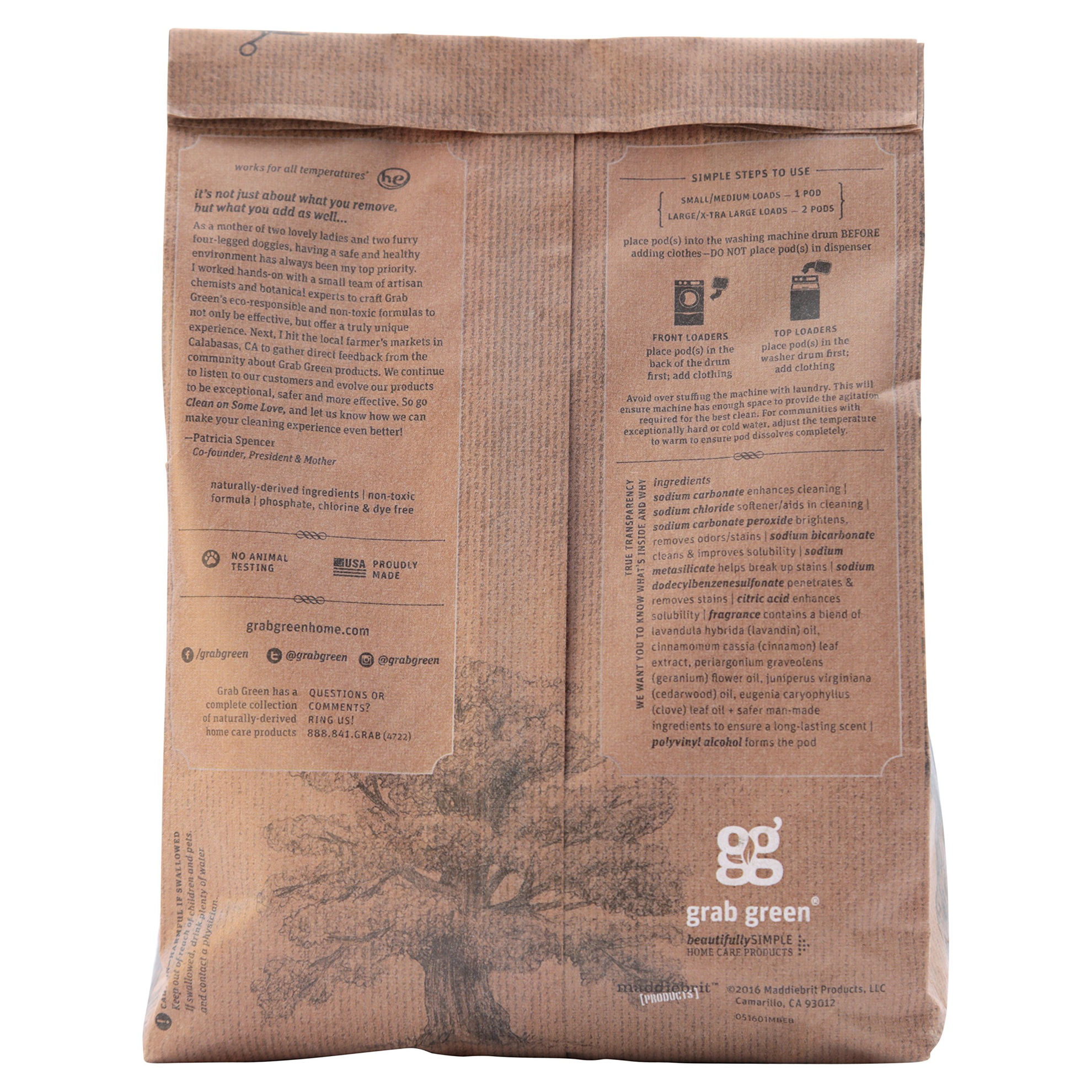 GetUSCart- Grab Green Stoneworks Natural Laundry Detergent Powder Pods ...