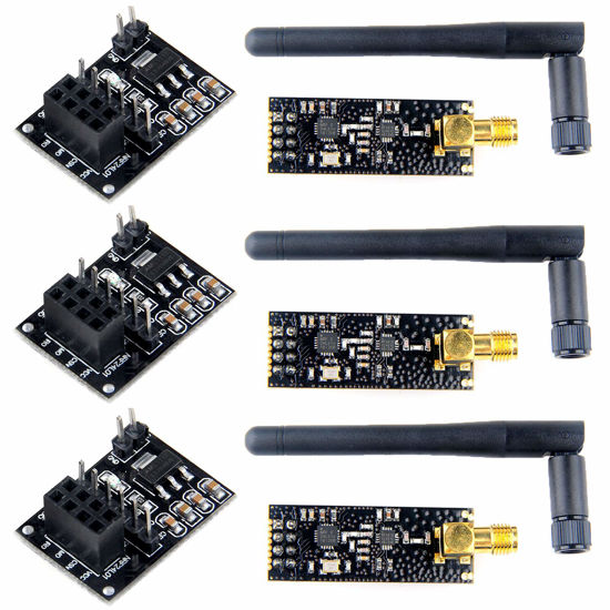 GetUSCart- MakerFocus 3pcs NRF24L01+PA+LNA Wireless Transceiver RF Transceiver Module 2.4G 1100m ...