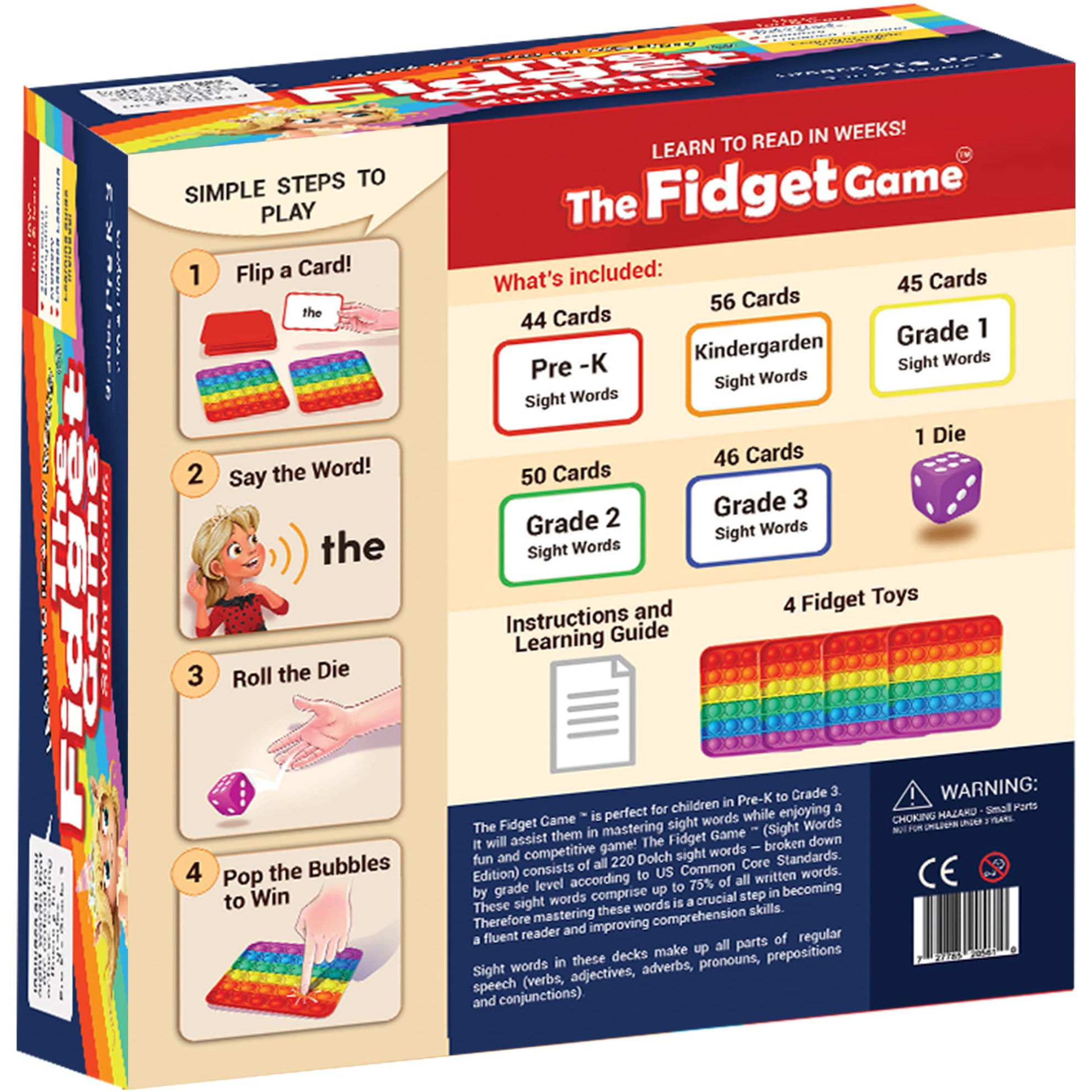 GetUSCart- The Fidget Game Learn to Read in Weeks Master 220 High ...