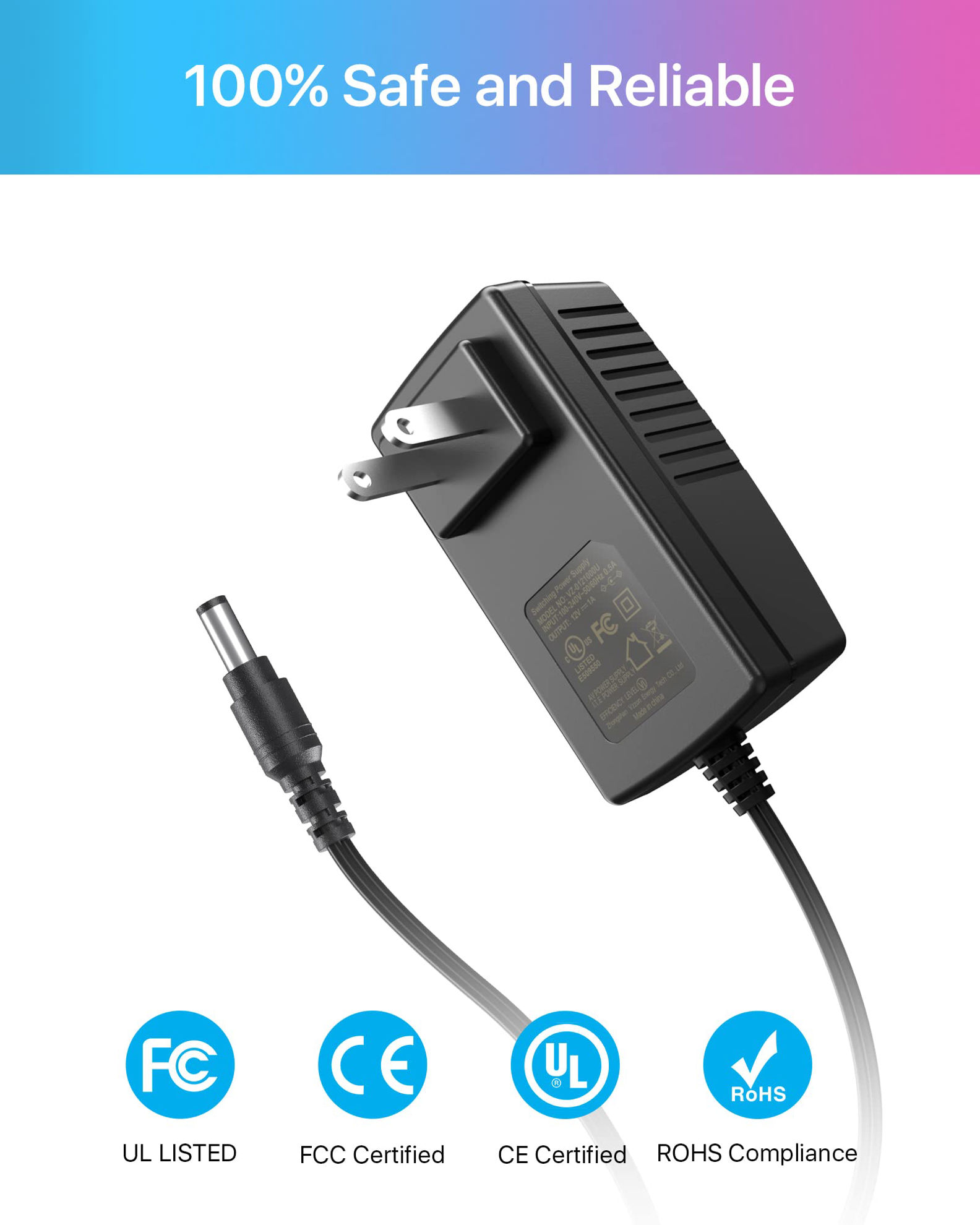 12v 2a Power Supply ZOSI 12V Power Supply 2A AC DC Adapter 3 Pin UK ...