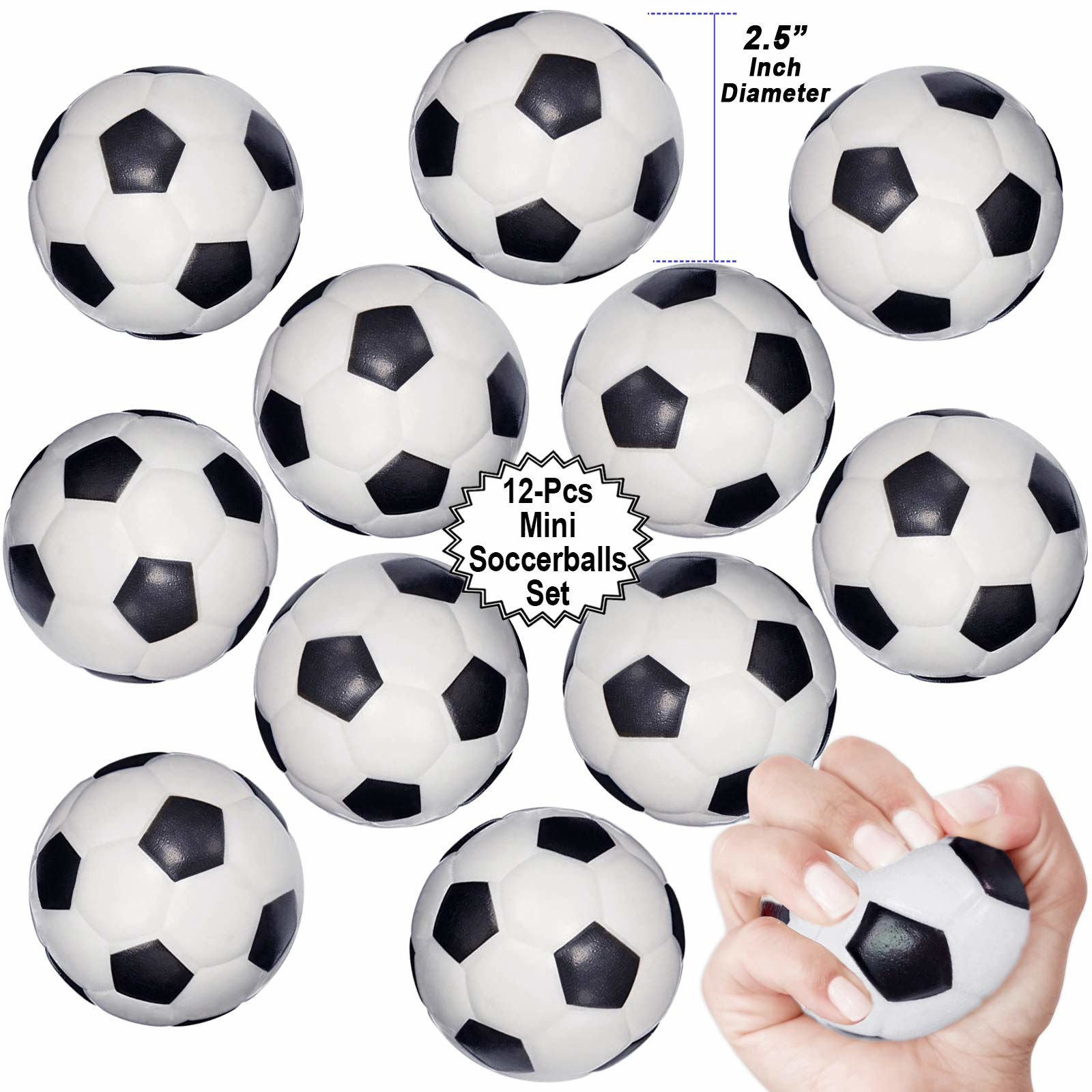 GetUSCart- Mini Sports Balls for Kids Party Favor Toy, Soccer Ball ...