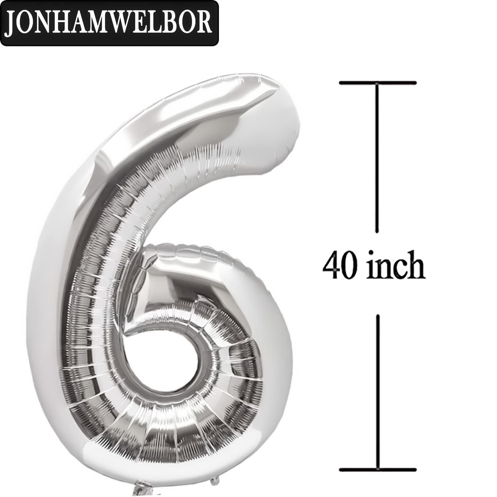 GetUSCart- 16 Number Balloons Silver Giant Jumbo Big Large Number 16 ...