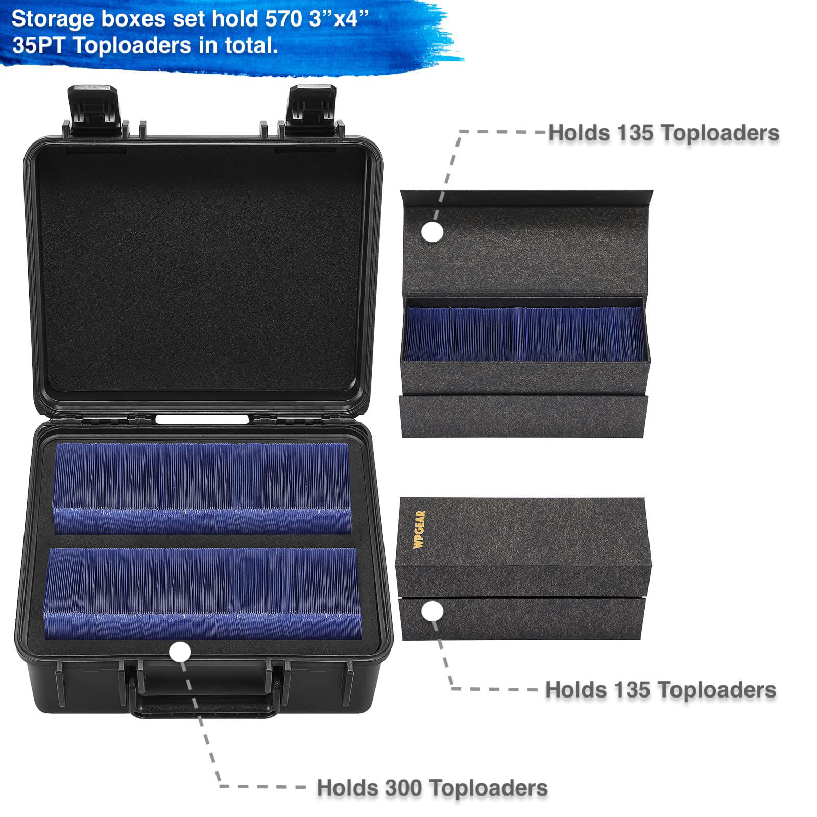 GetUSCart- WPGEAR Waterproof Toploader Storage Boxes for 3" x 4" 35PT ...