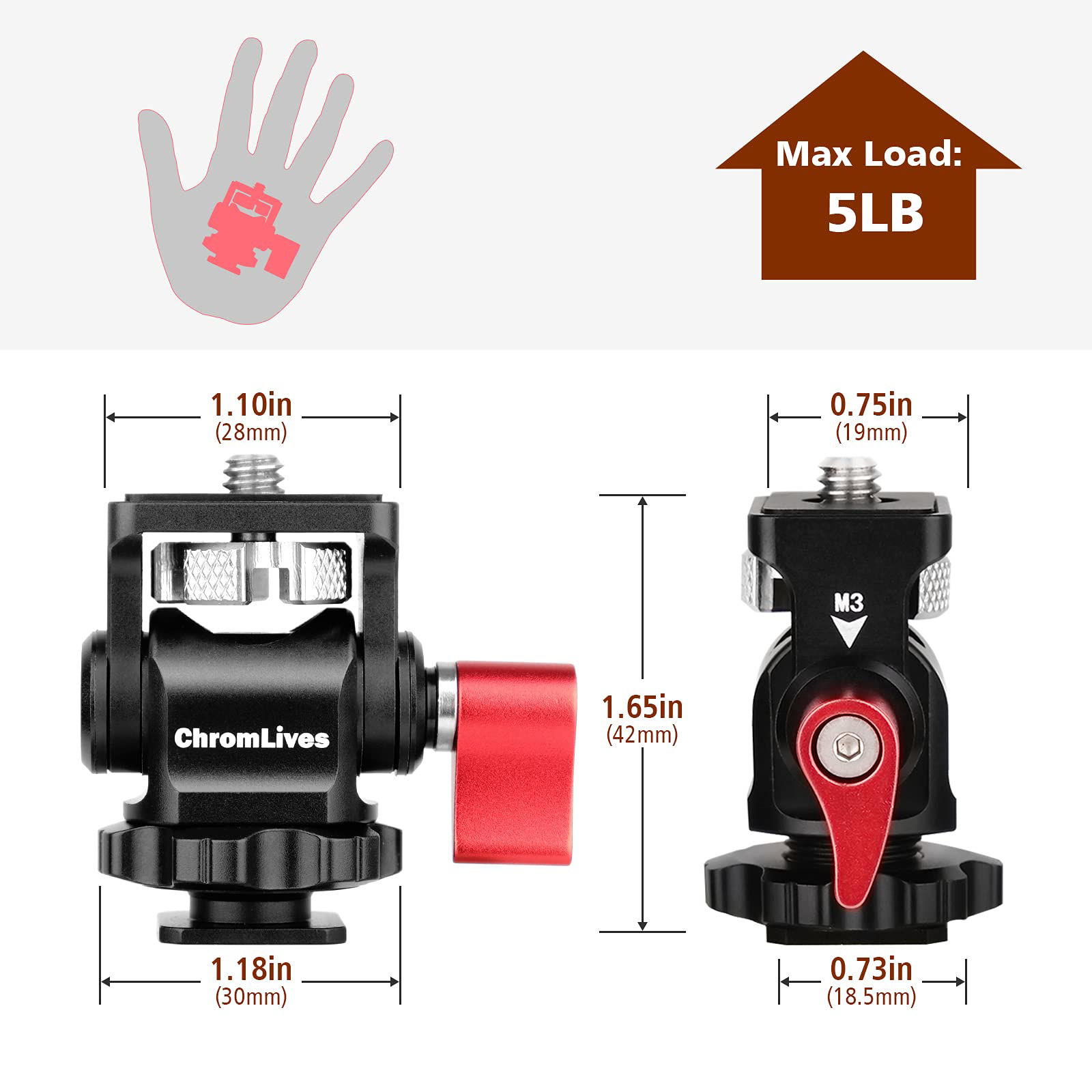 GetUSCart- Field Monitor Mount Holder,ChromLives Swivel and Tilt ...