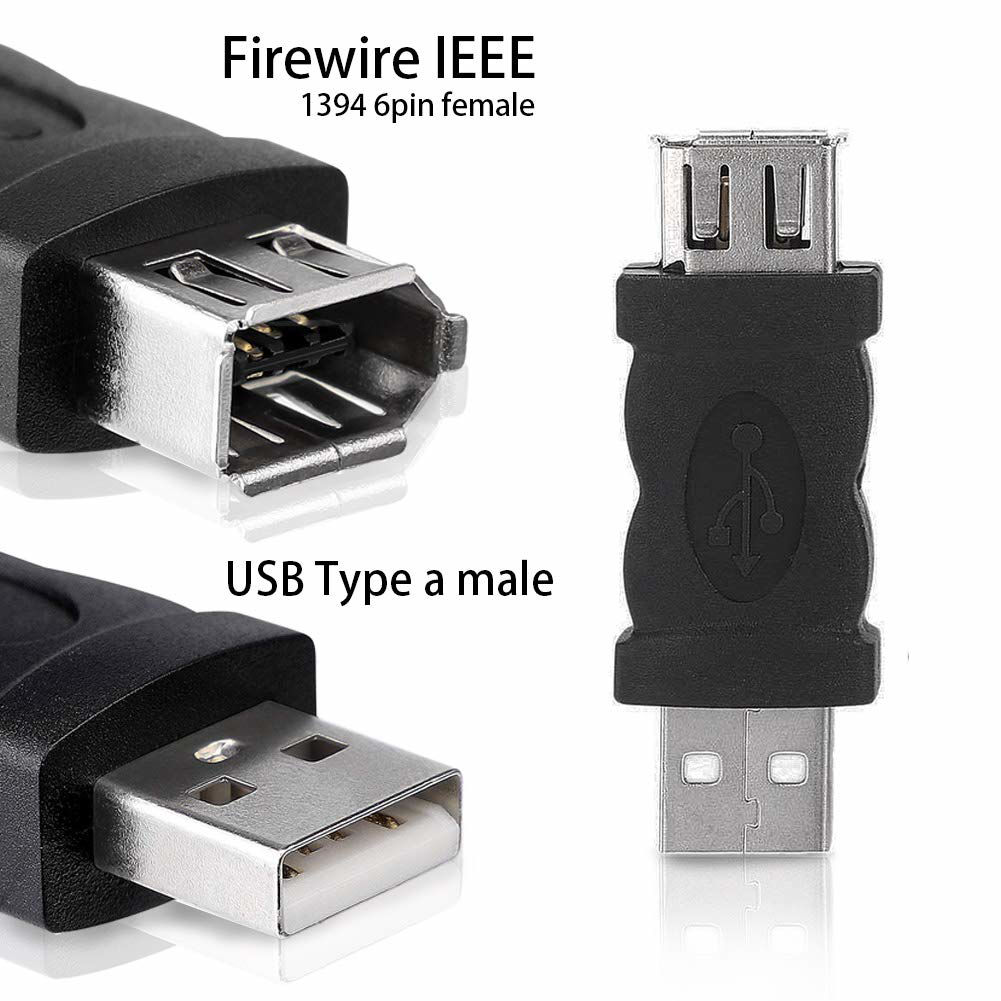 GetUSCart- SKYPIA New Firewire IEEE 1394 6 Pin Female F to USB M Male ...