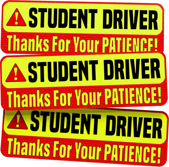 GetUSCart- Student Driver Car Magnet Sticker Signs - Essential Magnetic ...