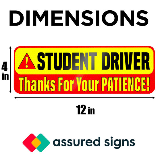 GetUSCart- Student Driver Car Magnet Sticker Signs - Essential Magnetic ...