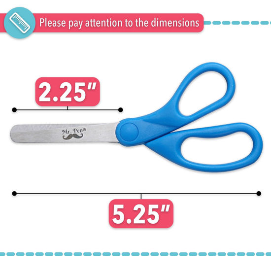 GetUSCart- Mr. Pen- Craft Scissors, 6 Pack, 5 Inch, Blunt Tip, Assorted ...