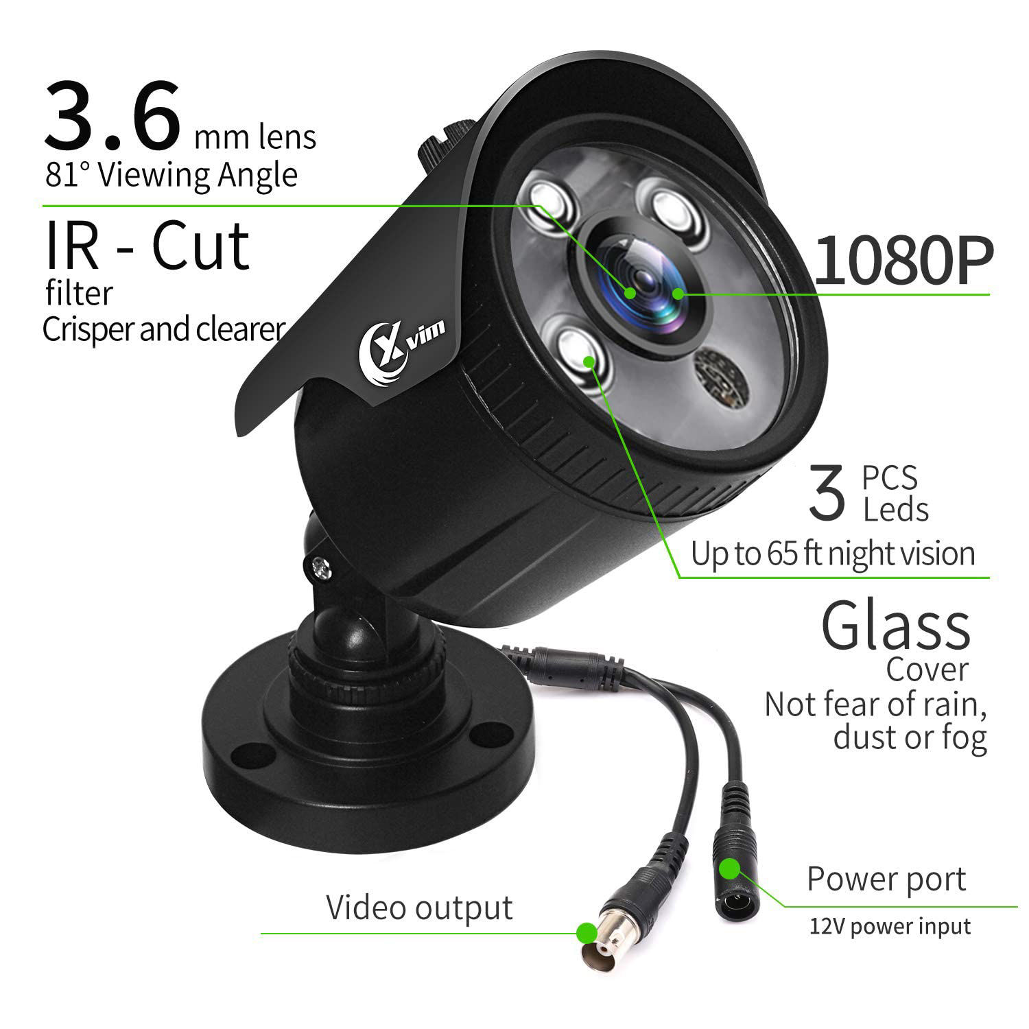 GetUSCart- XVIM 8CH 1080P Wired Security Camera System with 1TB Hard ...