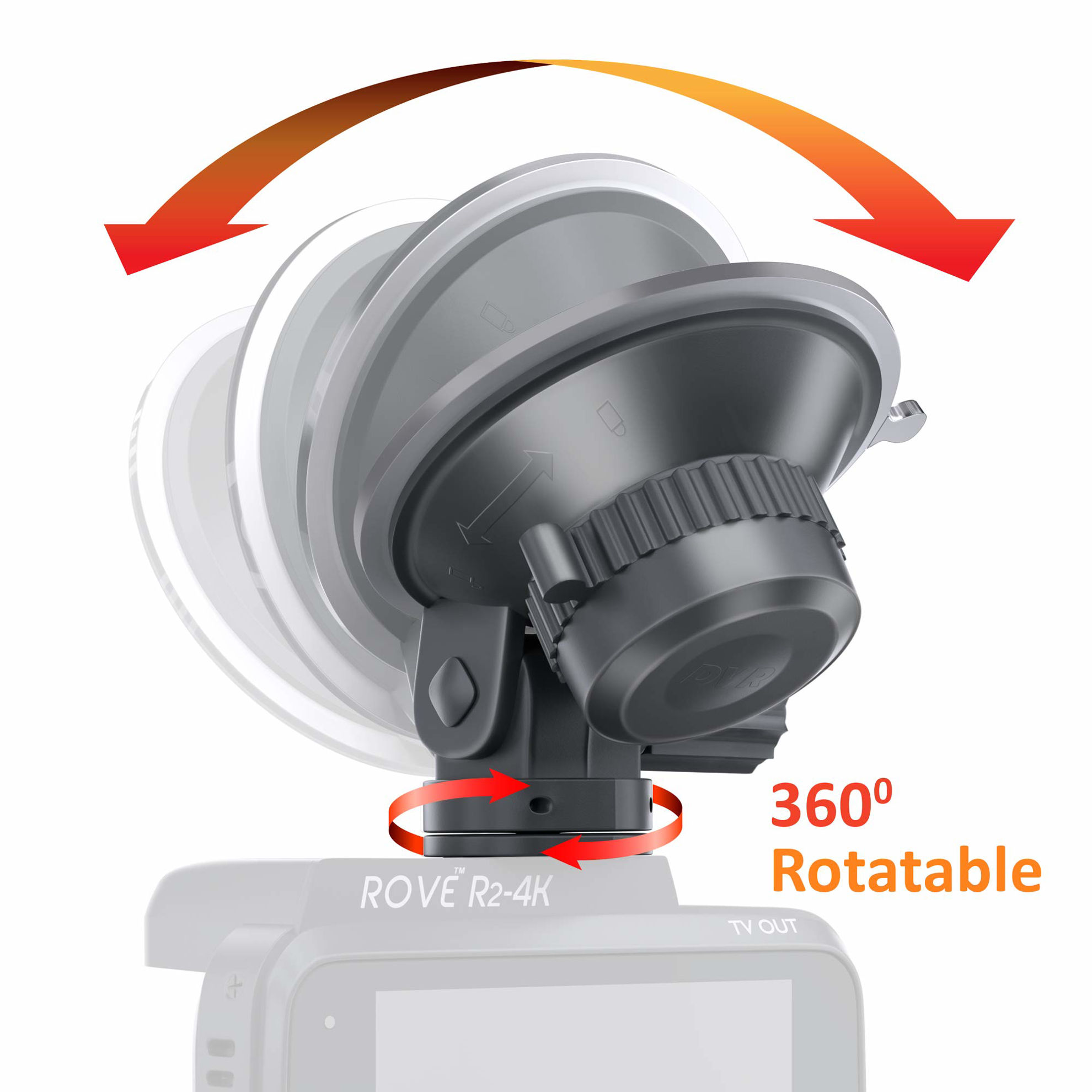 GetUSCart- ROVE Suction Cup Mount for R2-4K and R2-4K PRO Dash Cam Model