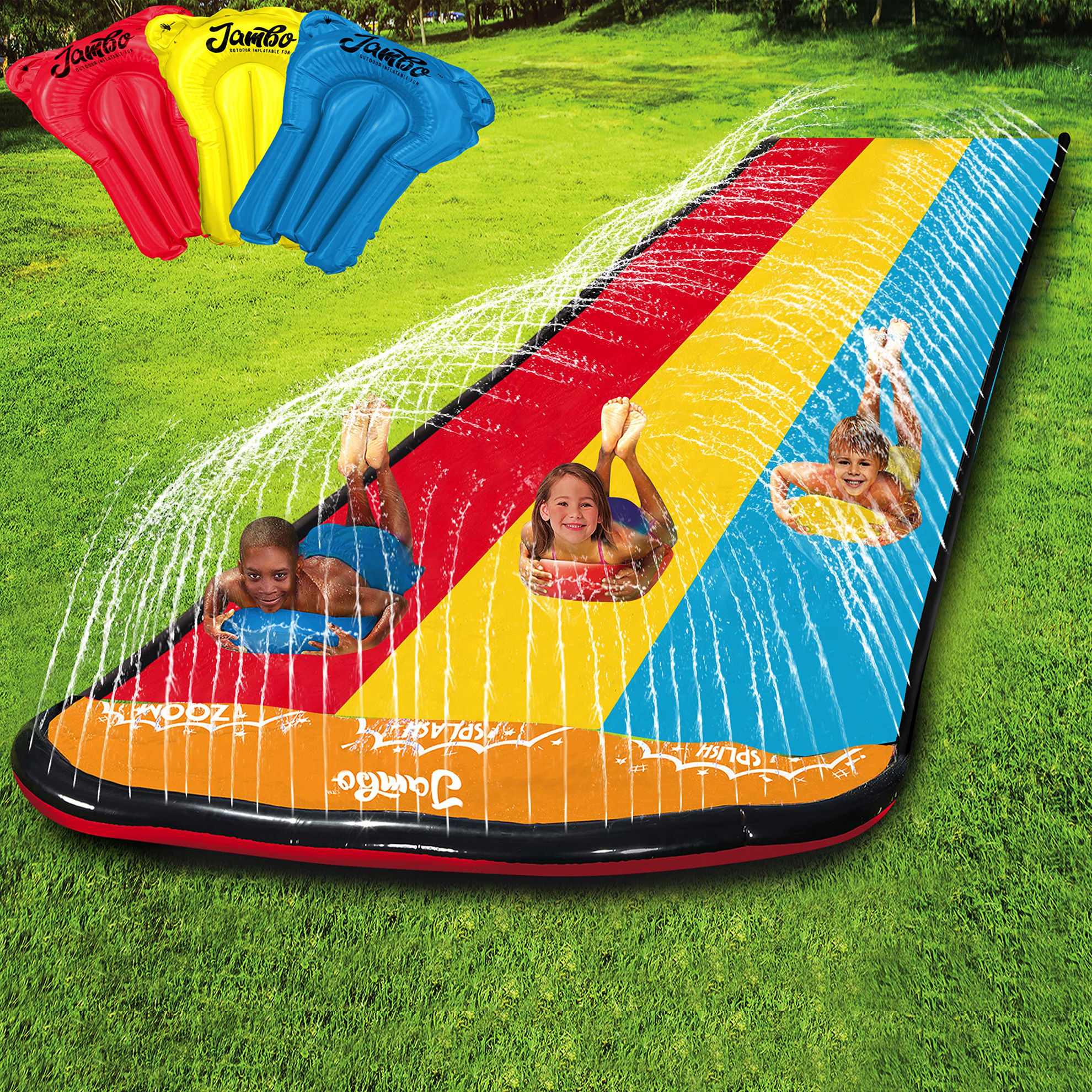 GetUSCart- Jambo XL Premium Slip Splash and Slide with 3 Bodyboards ...