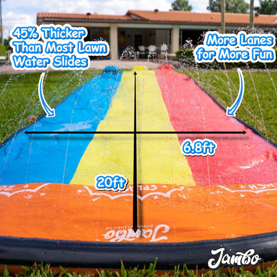 GetUSCart- Jambo XL Premium Slip Splash and Slide with 3 Bodyboards ...