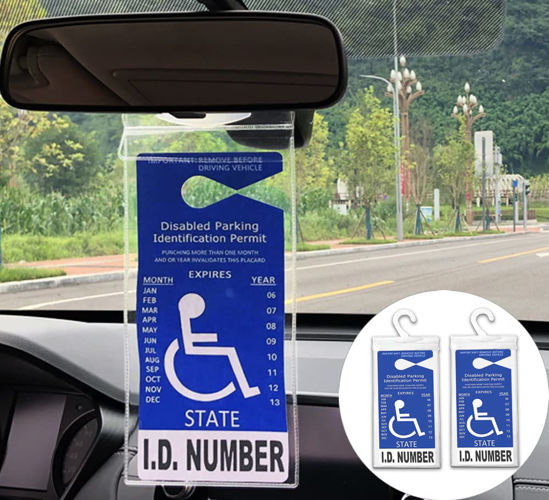 GetUSCart- 2 PCS Handicap Placard Holder for Auto, Ultra Transparent ...