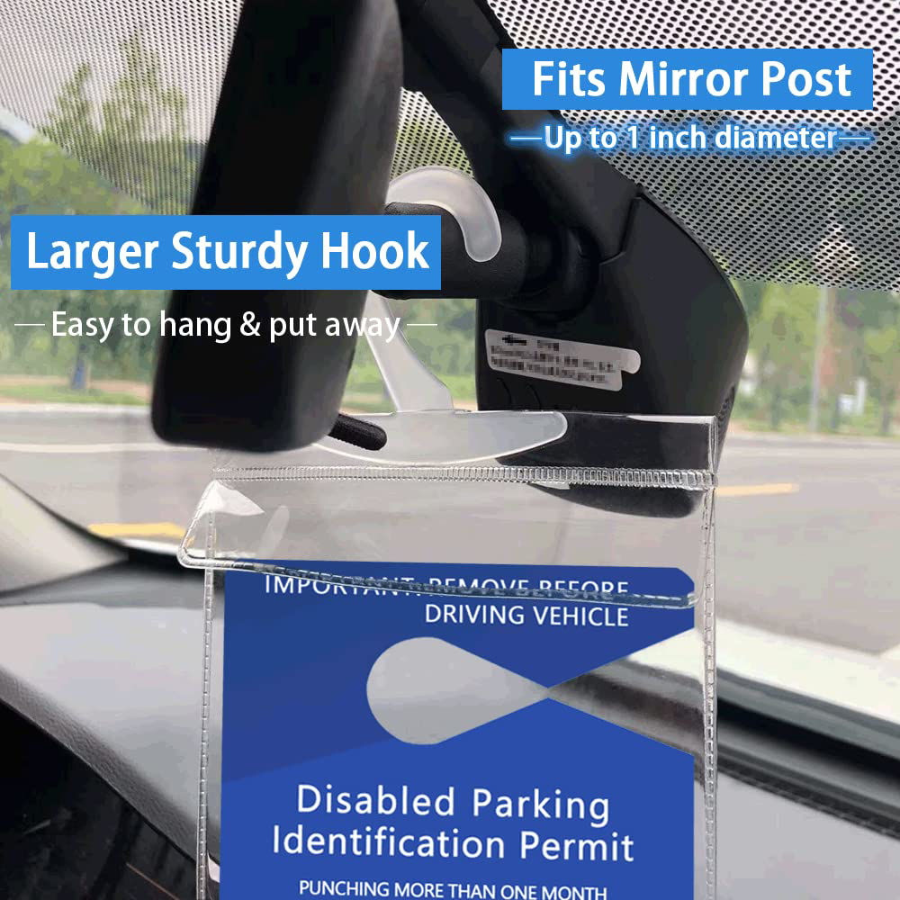 GetUSCart- 2 PCS Handicap Placard Holder for Auto, Ultra Transparent ...