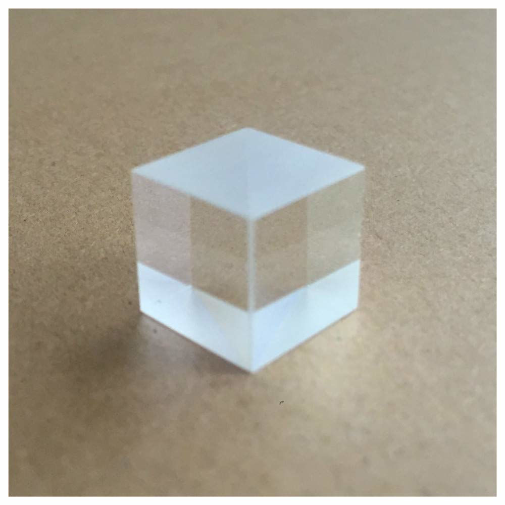 GetUSCart- Optical Glass Cube Dichroic Beam Splitter Prism Ratio 50:50 ...