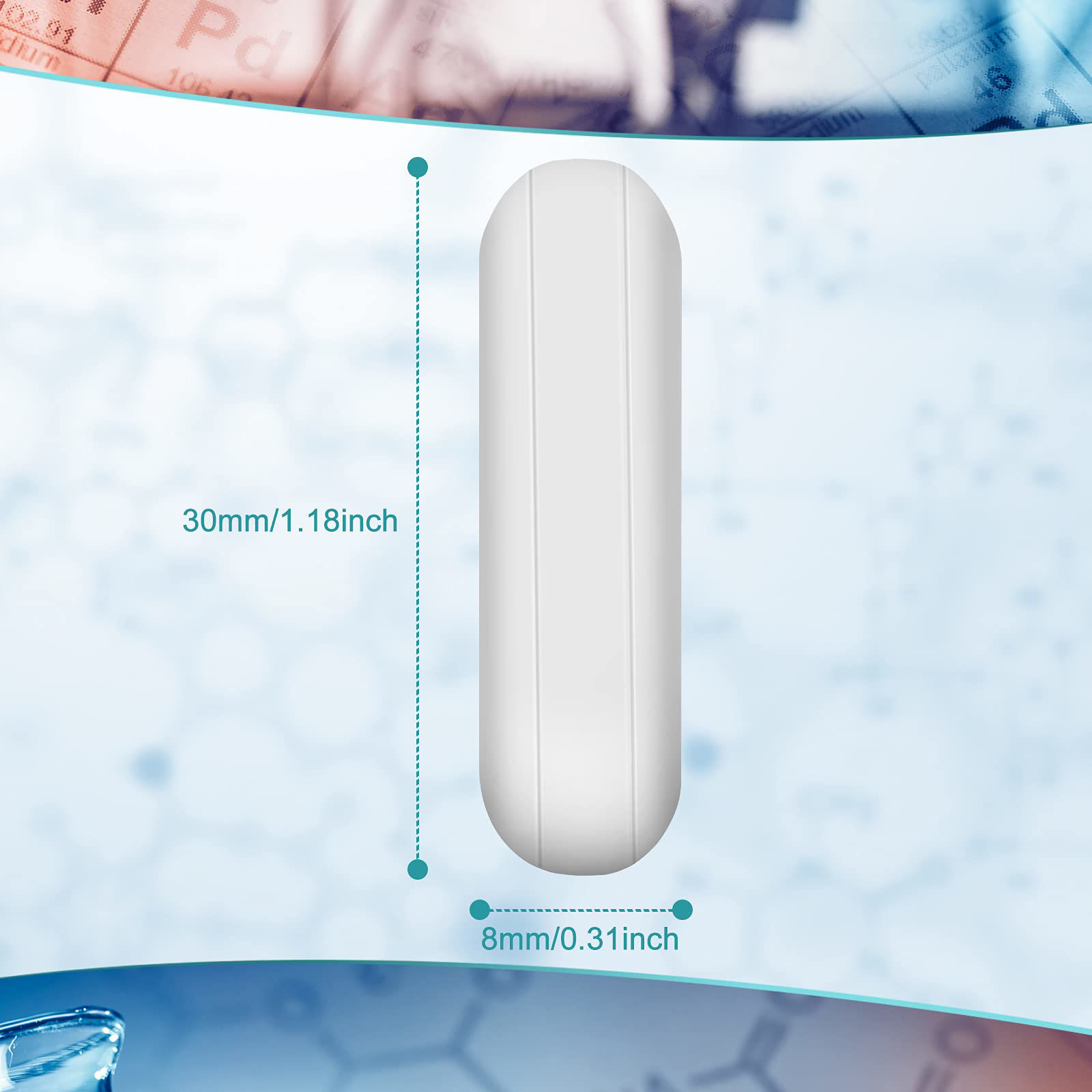GetUSCart- PTFE Magnetic Stirrer Mixer Stir Bar, White Color, Stir Rod ...