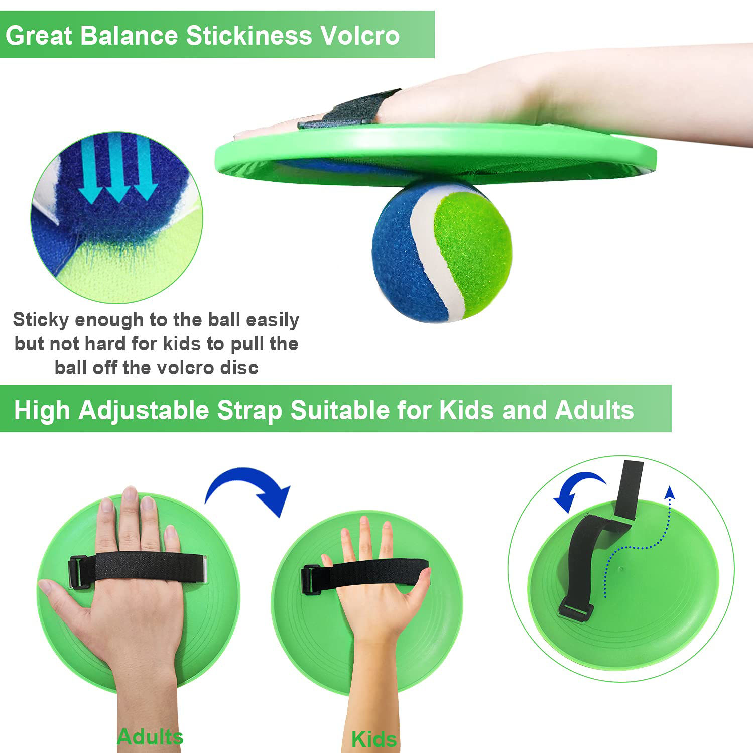 GetUSCart- Jalunth Ball Catch Set Game Toss Paddle - Beach Toys Back ...