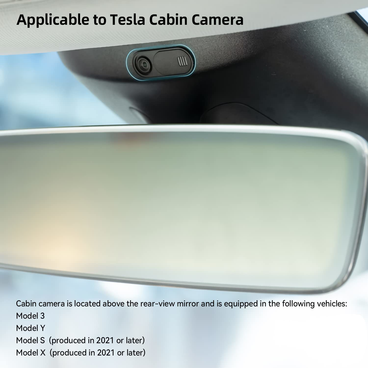GetUSCart- Vliigts Webcam Cover Slide for Tesla Model 3 Y X S Interior ...