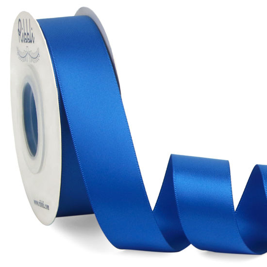 GetUSCart- Ribbli Royal Blue Double Faced Satin Ribbon,1” x Continuous ...