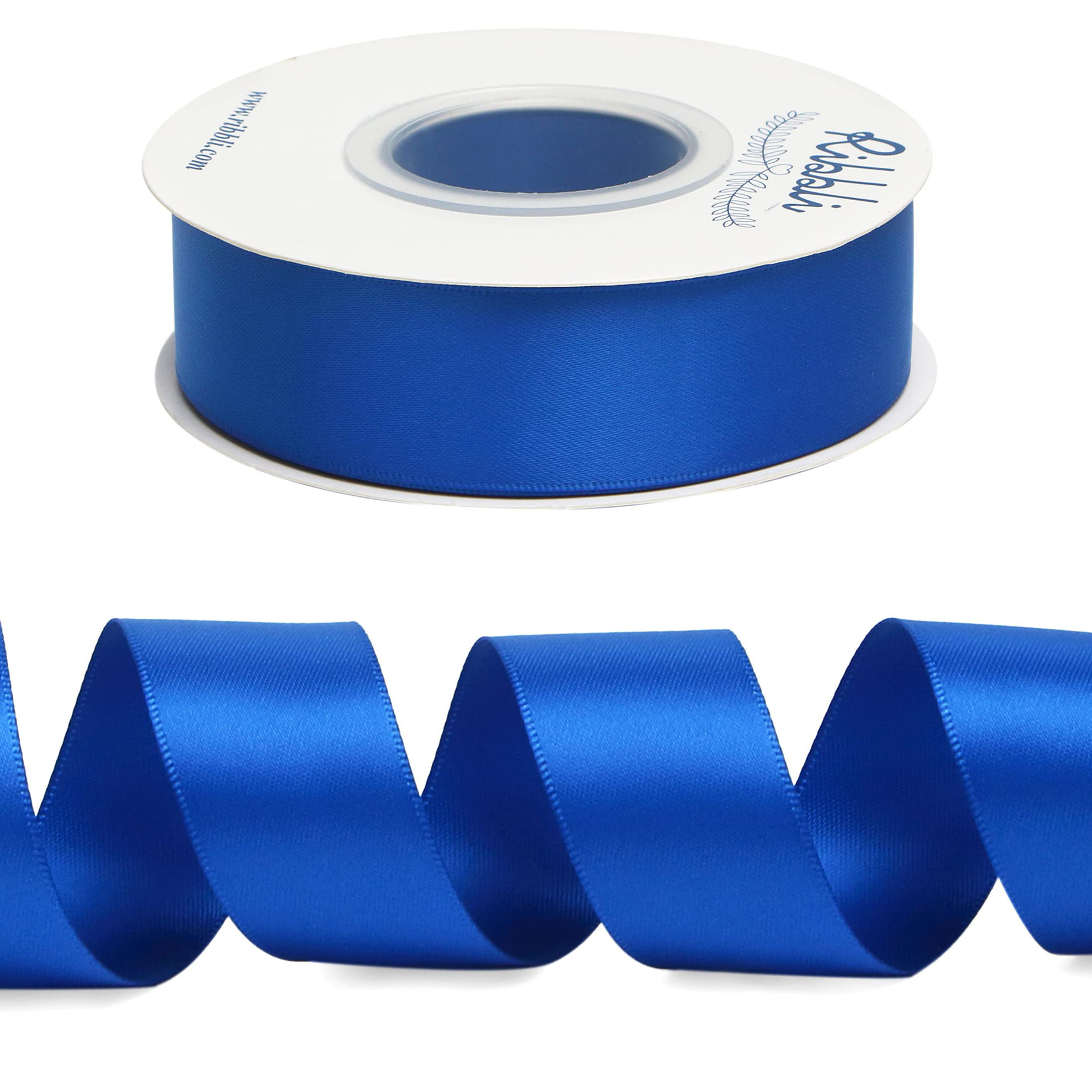 GetUSCart- Ribbli Royal Blue Double Faced Satin Ribbon,1” x Continuous ...