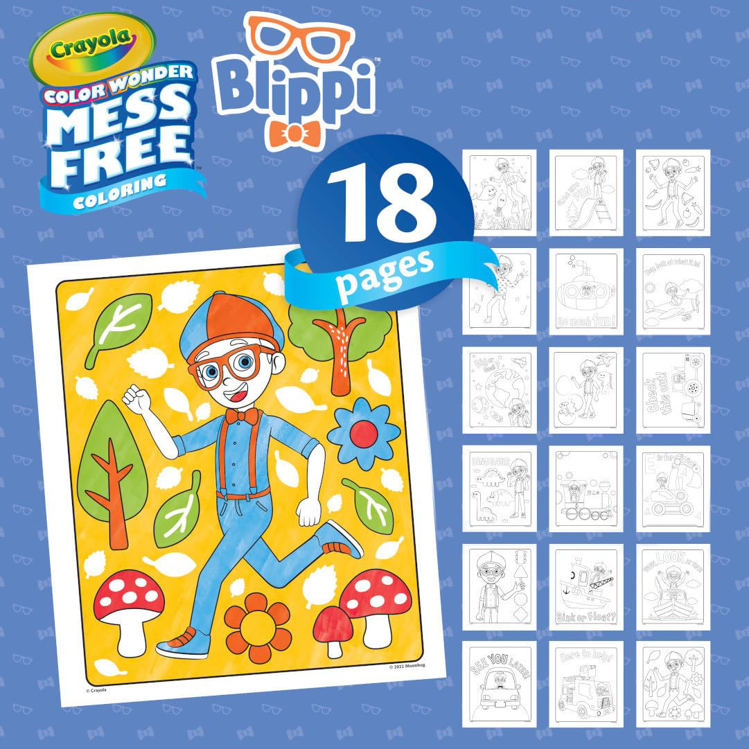 GetUSCart- Crayola Color Wonder Blippi, Mess Free Coloring Pages ...