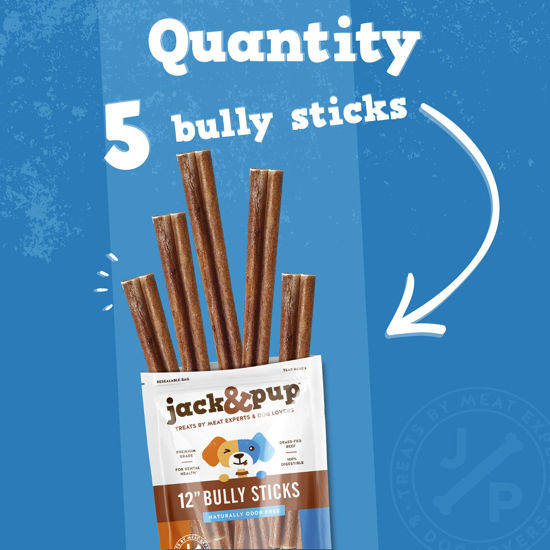 GetUSCart- Jack&Pup Thick Bully Sticks 12 Inch Premium Dog Bully Sticks ...