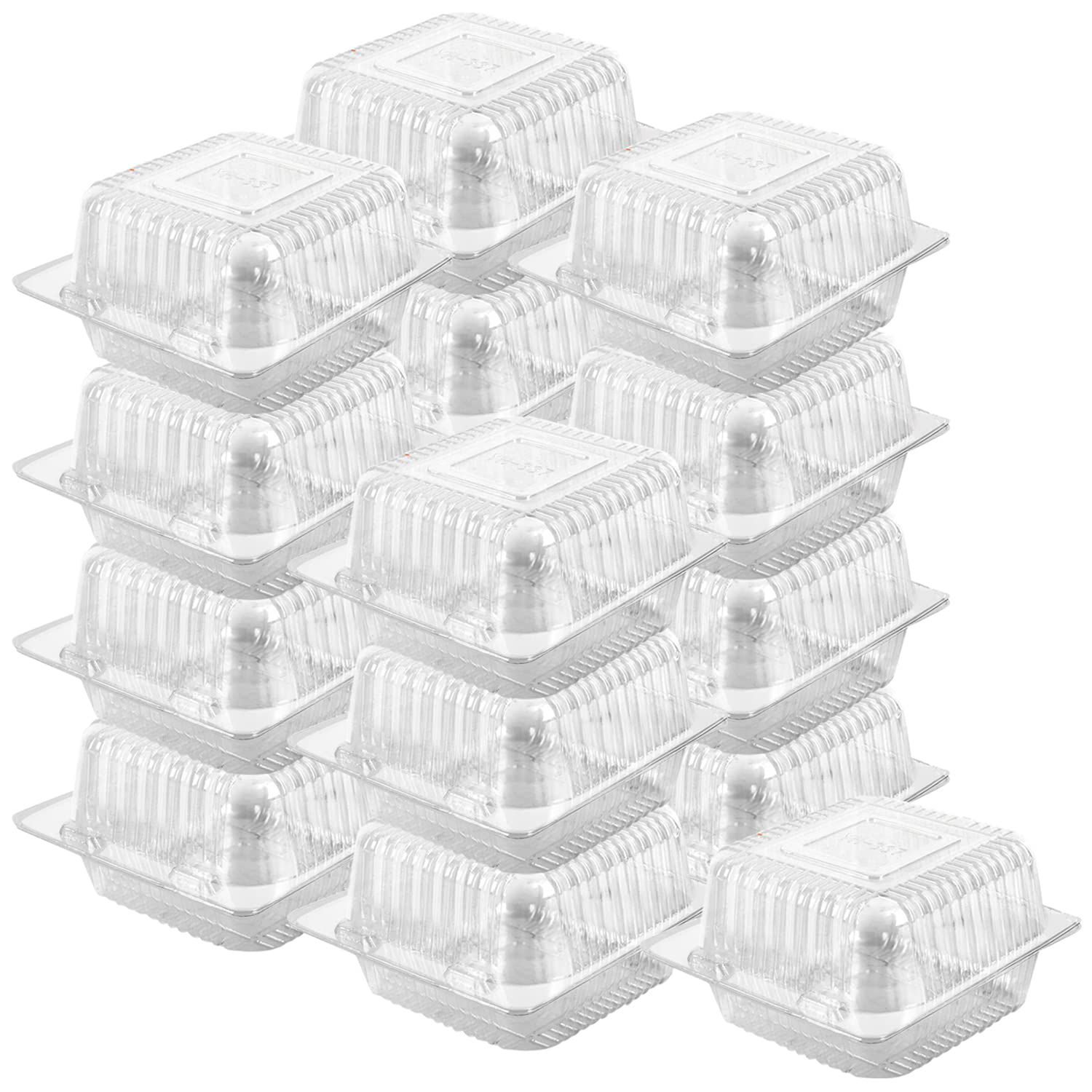 GetUSCart- Axe Sickle 80 Count 5 x 5 inch Clear Plastic Hinged Take Out ...