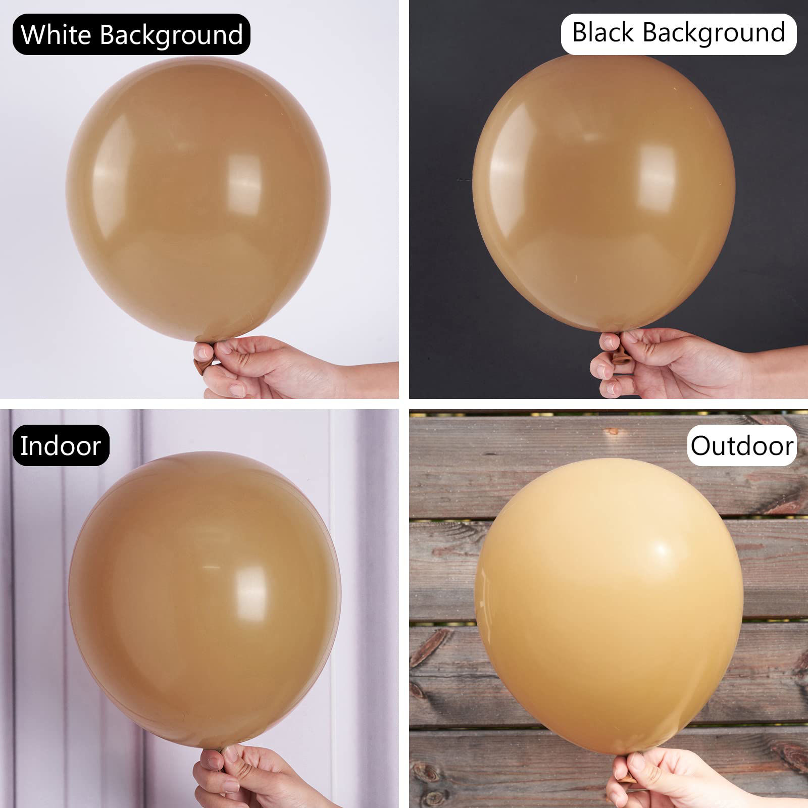 GetUSCart- PartyWoo Caramel Brown Balloons, 50 pcs 12 Inch Boho Brown ...