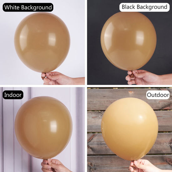 GetUSCart- PartyWoo Caramel Brown Balloons, 50 pcs 12 Inch Boho Brown ...