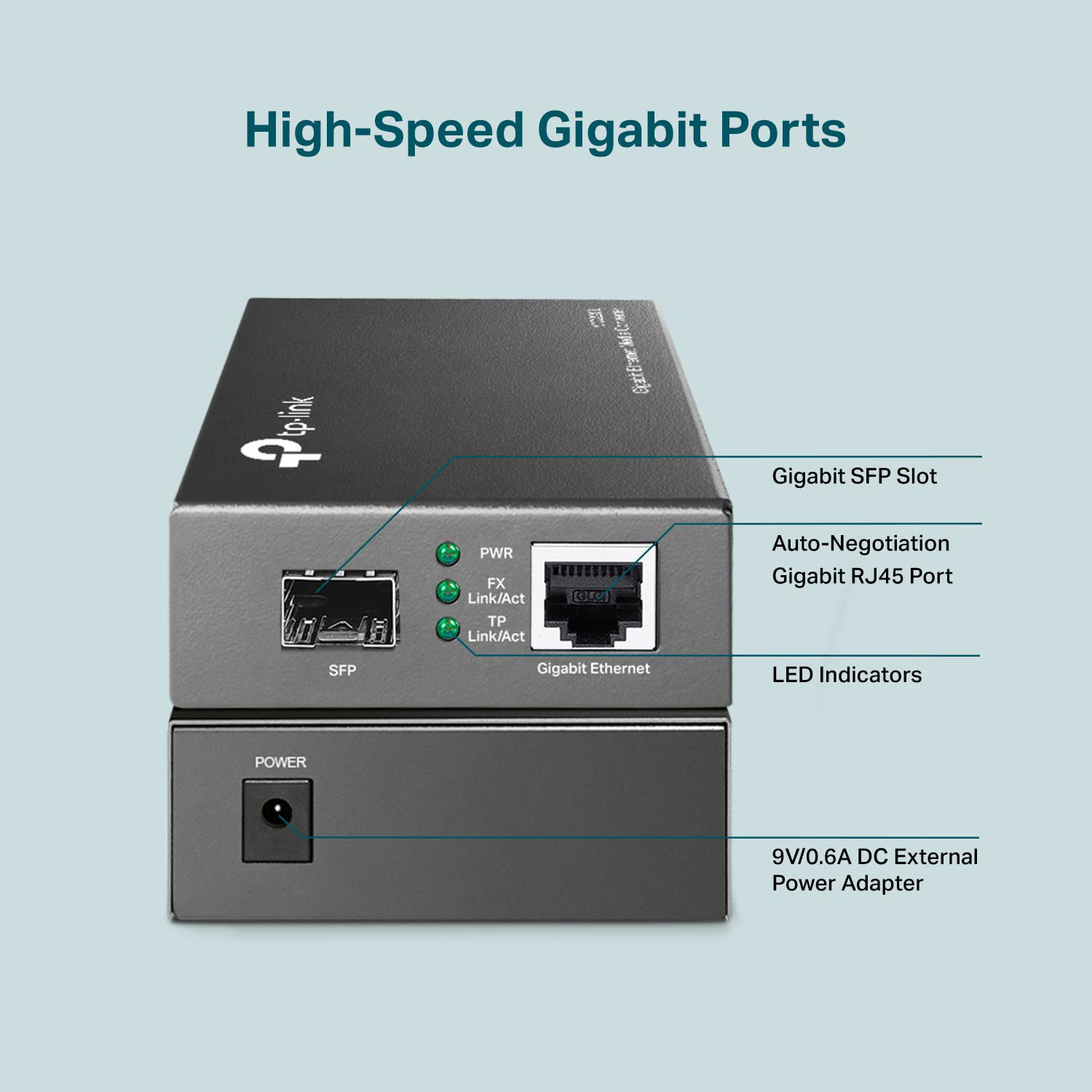 GetUSCart- TP-Link MC220L | Gigabit SFP to RJ45 Fiber Media Converter ...