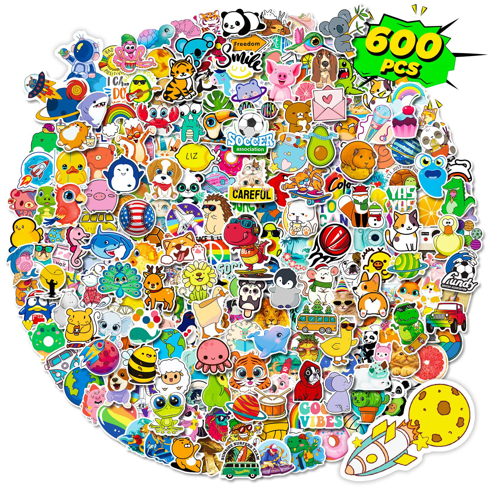 GetUSCart- 600Pcs Stickers for Kids, Water Bottle Stickers, Vinyl ...