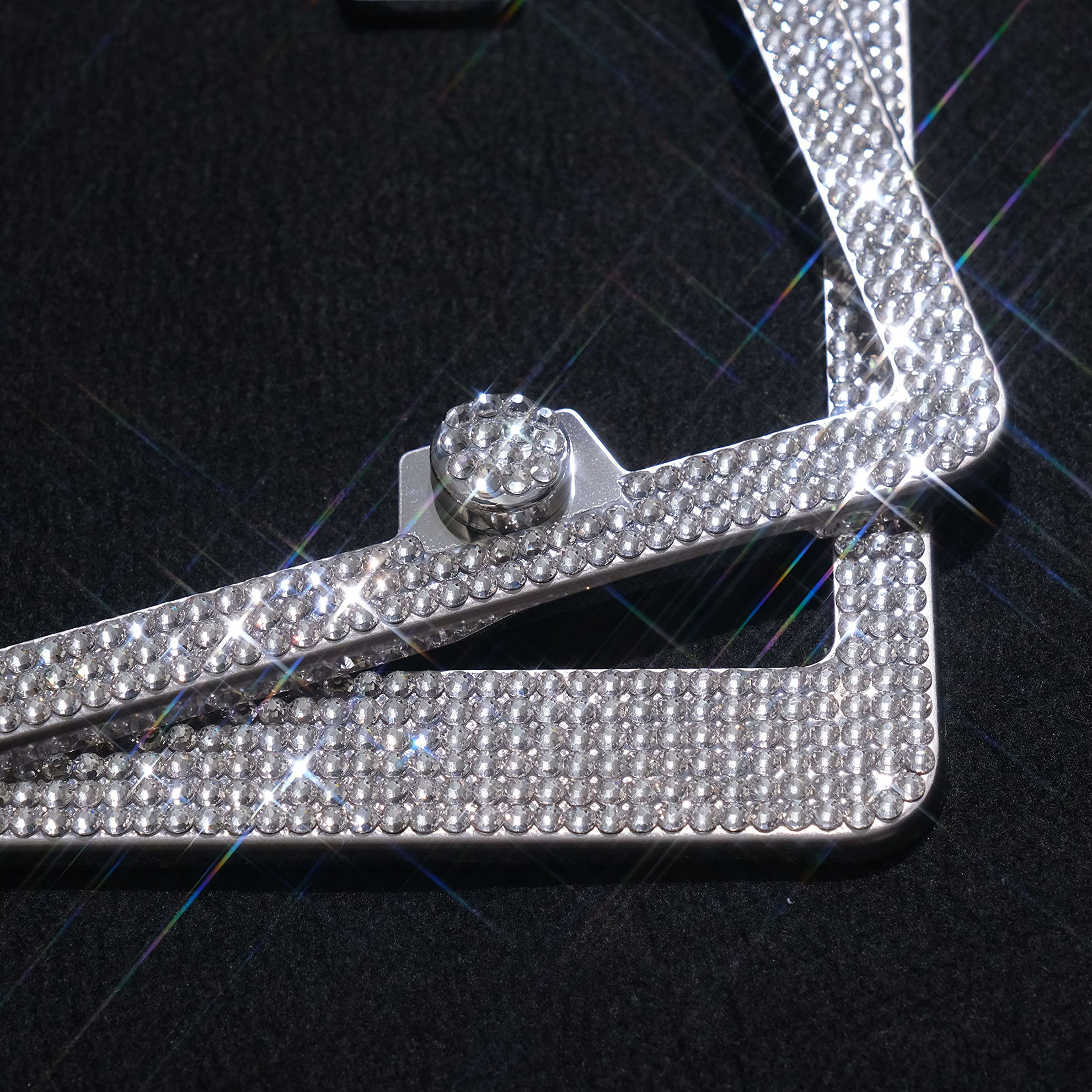 GetUSCart- Newzon Rhinestone Bling License Plate Frames for Women Cute ...