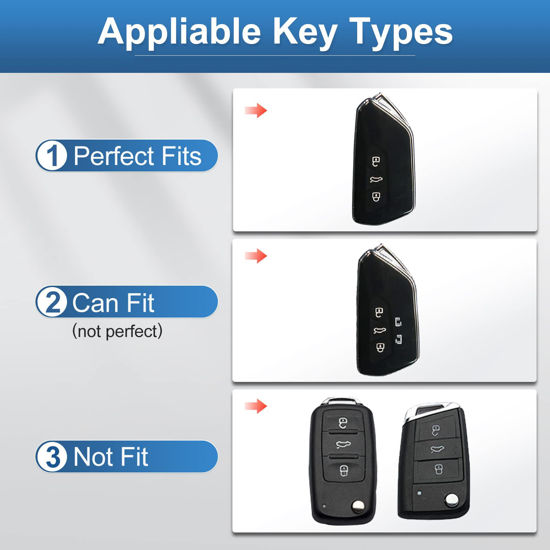GetUSCart- YO&YOYE for VW Key Fob Cover with Keychain, Soft TPU Key ...