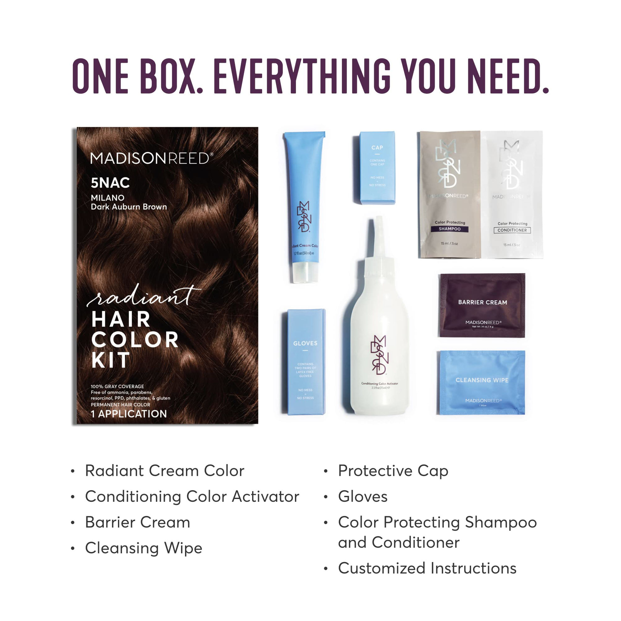 GetUSCart- Madison Reed Radiant Hair Color Kit, Dark Chocolate Brown ...