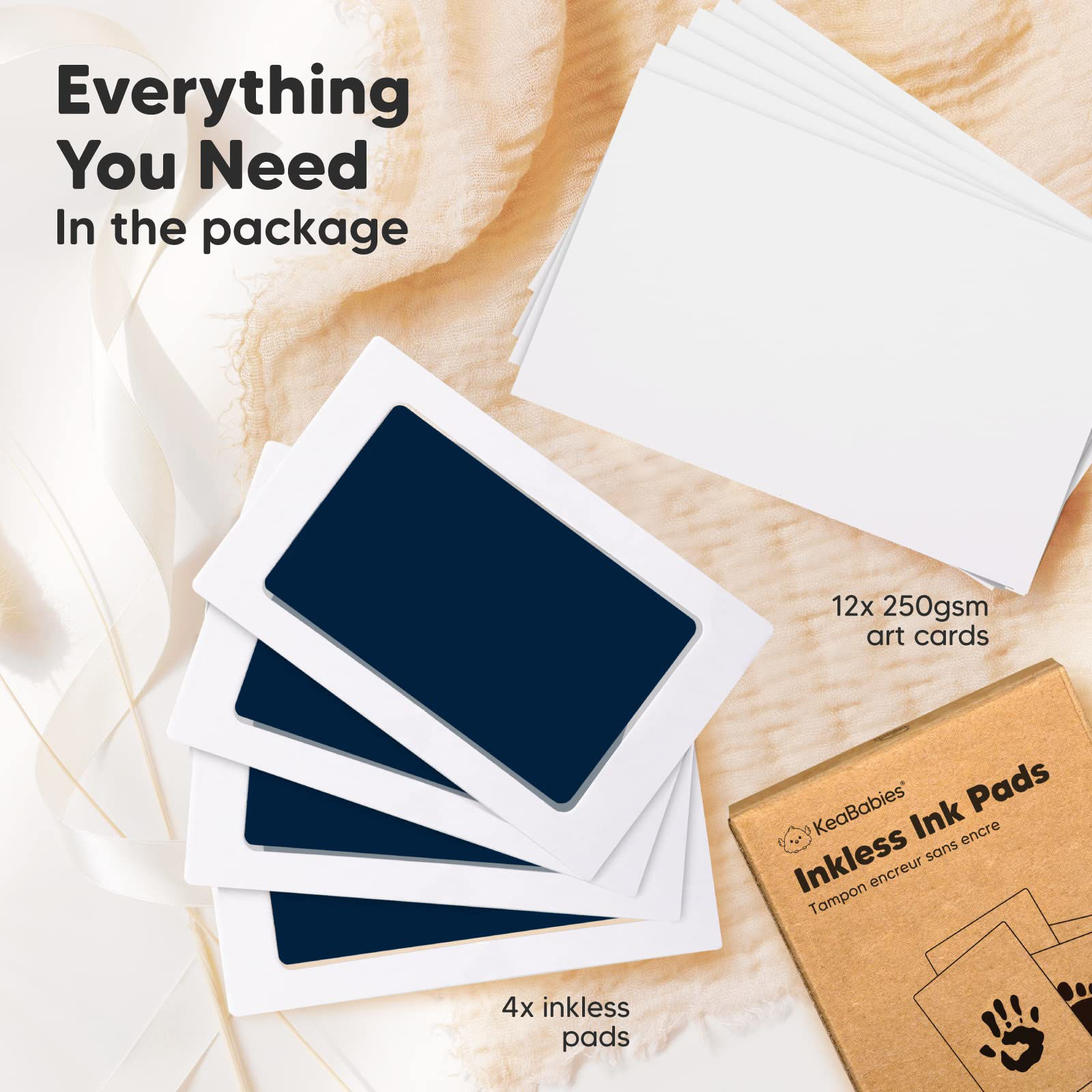 GetUSCart- 4-Pack Inkless Hand and Footprint Kit - Ink Pad for Baby ...