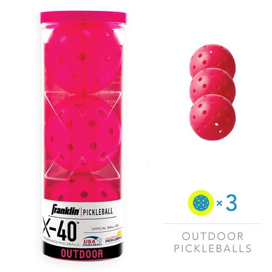 GetUSCart- Franklin Sports X-40 Pickleballs - Outdoor Pickleballs - 3 ...