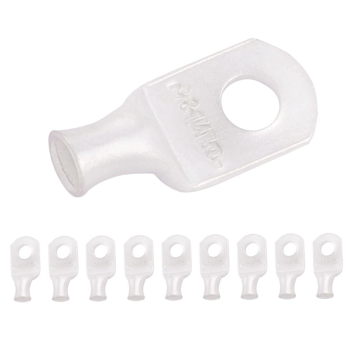 GetUSCart- SELTERM 10pcs 8 AWG-1/4" Stud (Wide Pad) Tinned Copper Wire Lugs,Heavy Duty Battery ...