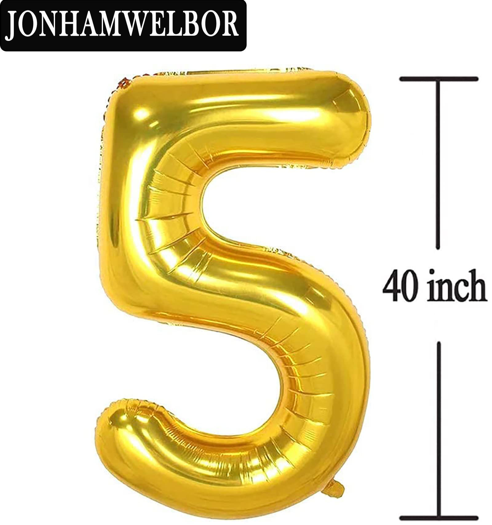 GetUSCart- 50 Number Balloons Gold Big Giant Jumbo Number 50 Foil Mylar ...