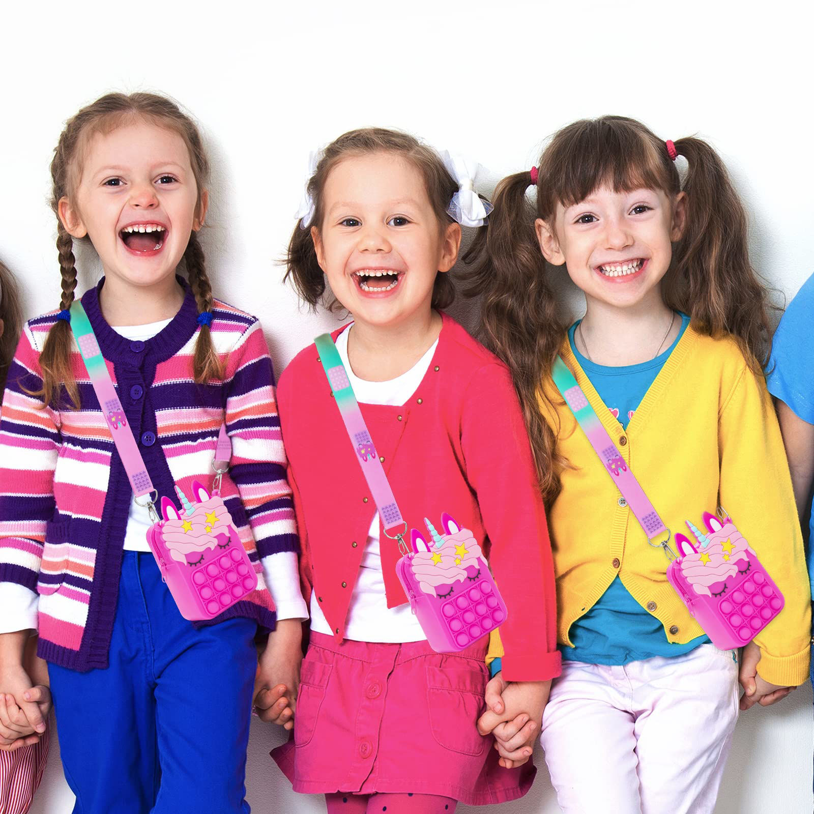 GetUSCart- Rose Red Unicorn Pop Purse for Girls, Mini Pop Fidget Toy ...