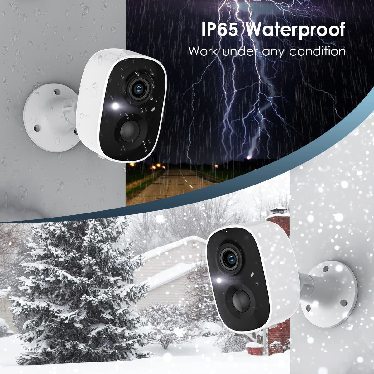 GetUSCart- GMK Security Cameras Wireless Outdoor, 1080P Color Night ...