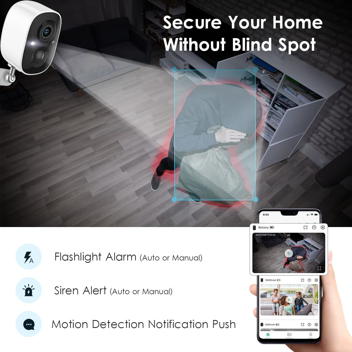 GetUSCart- GMK Security Cameras Wireless Outdoor, 1080P Color Night ...