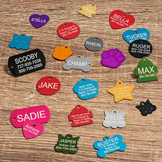 GetUSCart- Providence Engraving Pet ID Tags in 8 Shapes, 8 Colors, and ...
