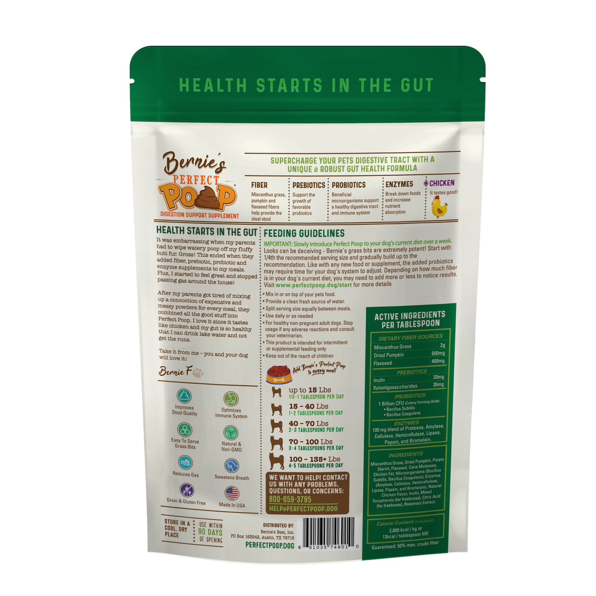 GetUSCart- Perfect Poop Digestion & Health Supplement for Dogs: Fiber ...