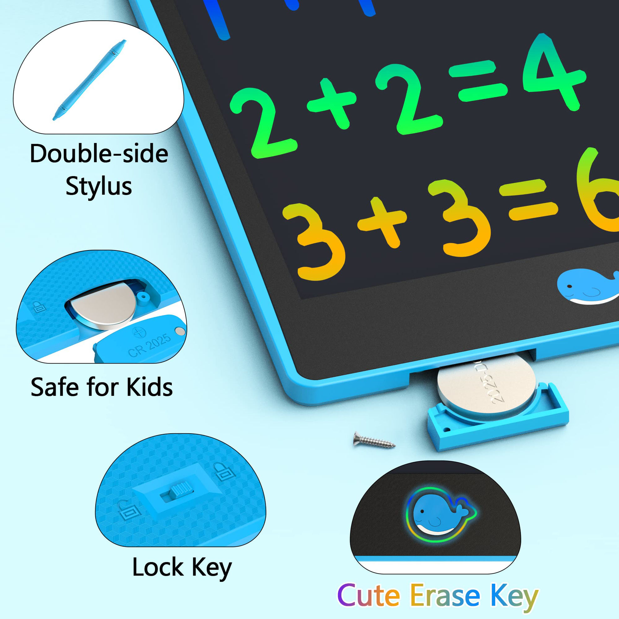 GetUSCart- Hockvill LCD Kids Writing Tablet, Learning Toys for 2 3 4 5 ...