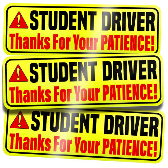 GetUSCart- Student Driver Car Magnet Sticker Signs - Essential Magnetic ...