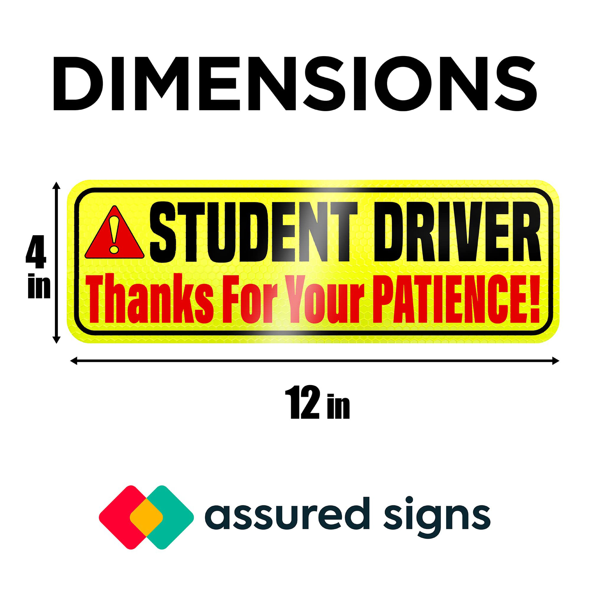 GetUSCart- Student Driver Car Magnet Sticker Signs - Essential Magnetic ...